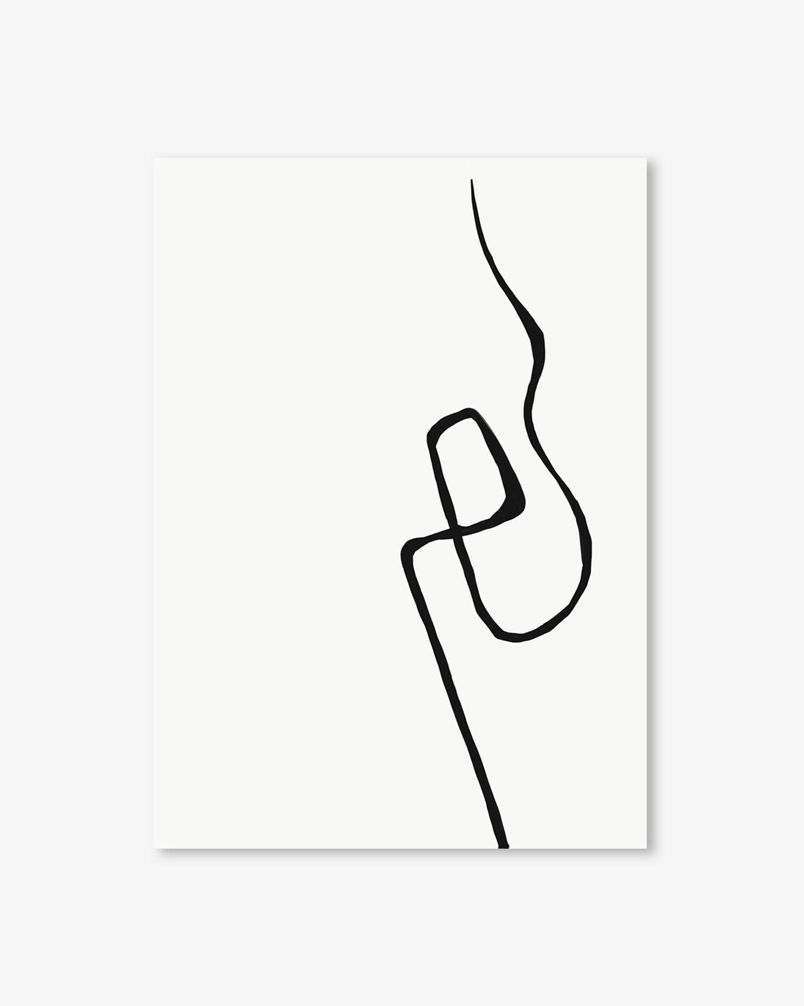 Modern Line Drawing 2 Art Print