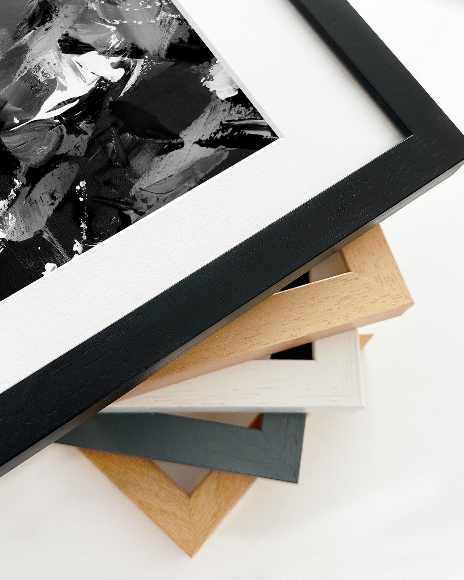 Black Abstraction II Framed Art Print