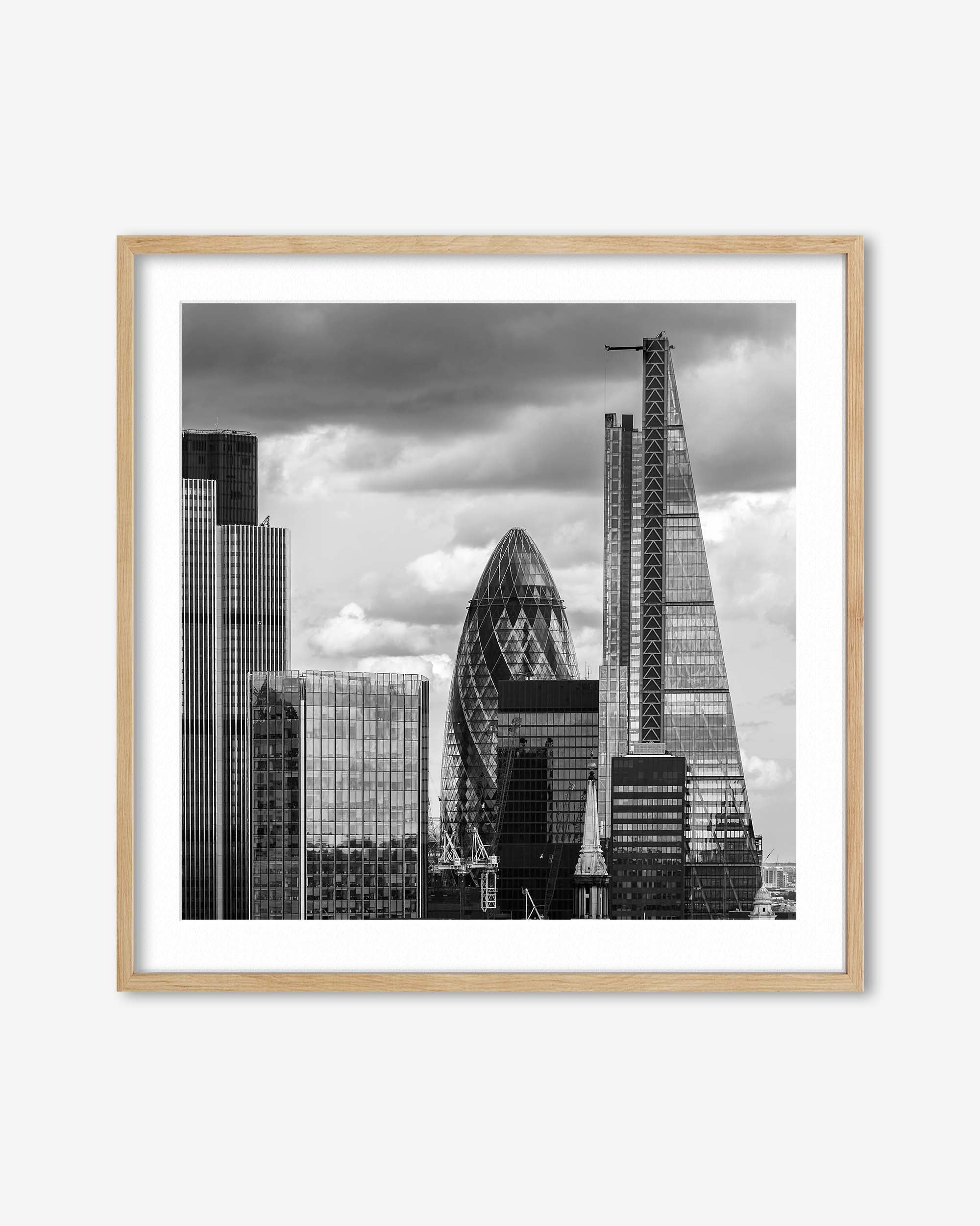 London Skyline Monochrome Art Print – Abstract House