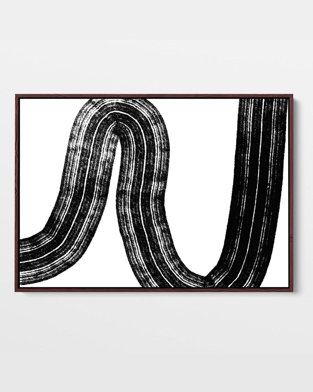 Brushed Line Framed Canvas Large Art Print