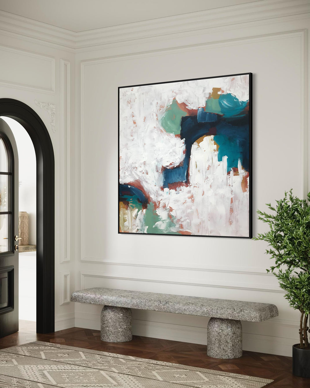 Teal Wall Art | Framed Artwork | Free Delivery – Abstract House