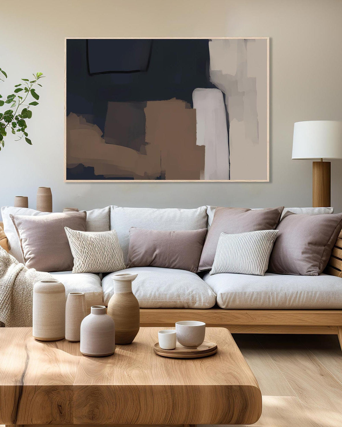 Mono Expressions Framed Canvas Large Art Print