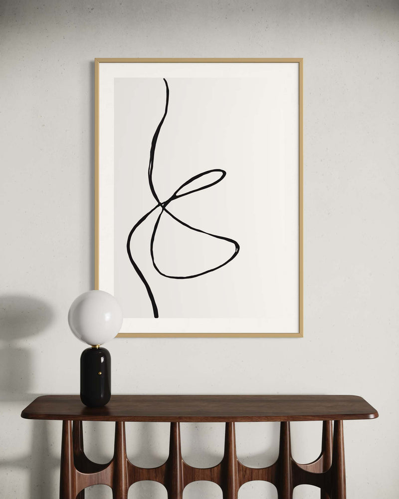 Modern Line Drawing Art Print