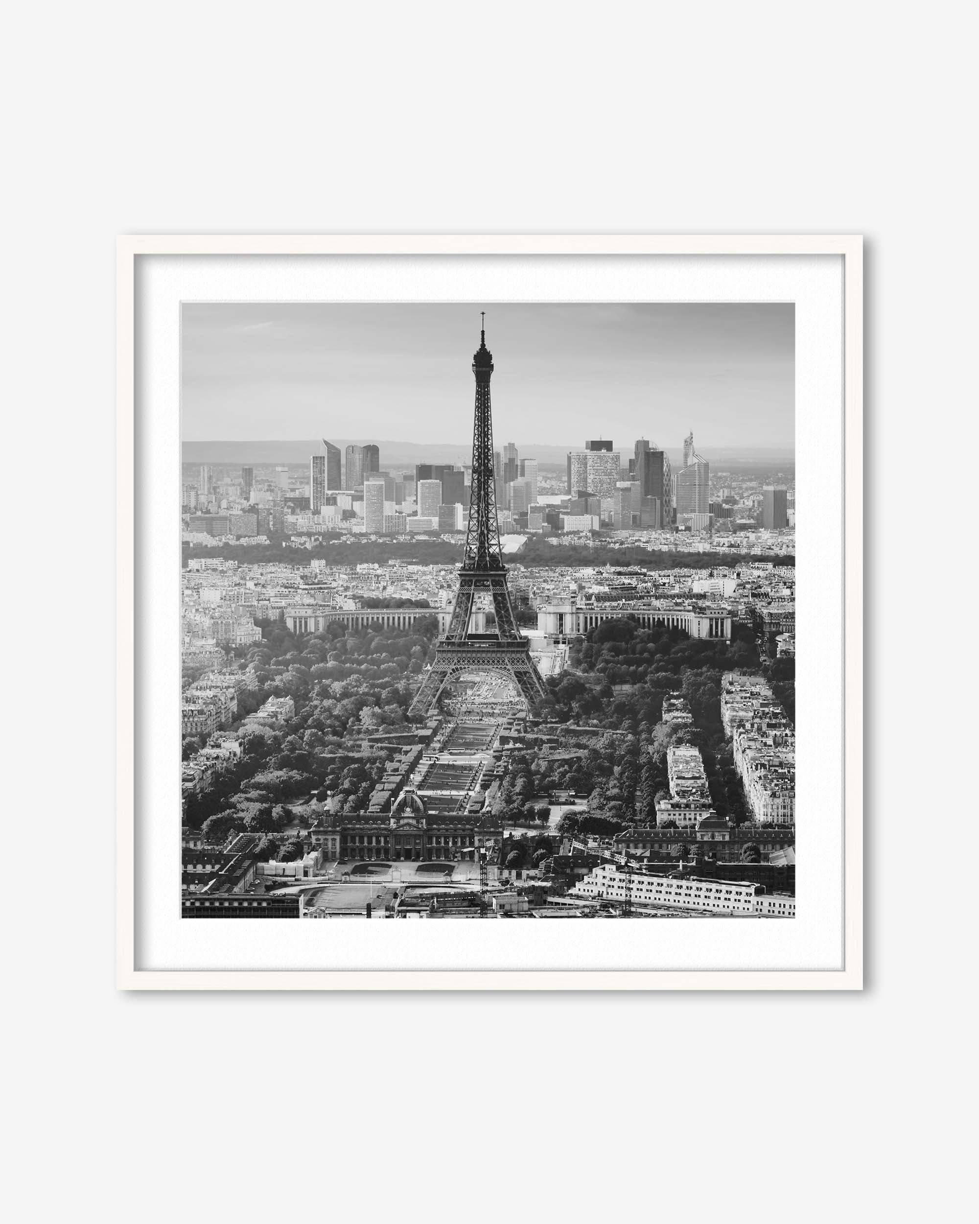 Eiffel Tower Monochrome Framed Art Print – Abstract House
